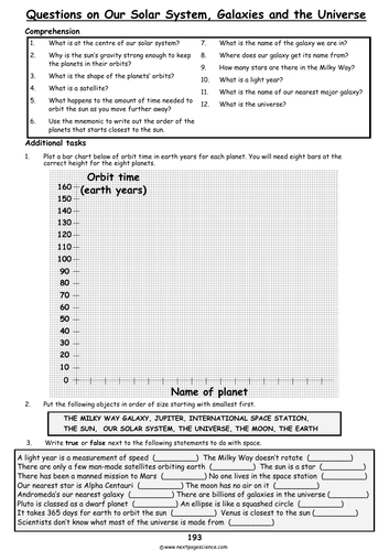 Solar System, Galaxies and the Universe | Teaching Resources