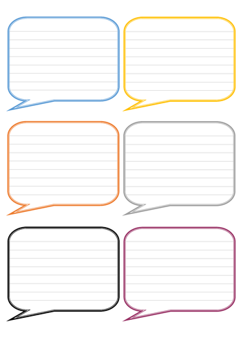 Speech bubble outline - Lined | Teaching Resources