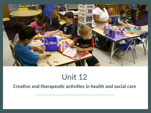 Creative and therapeutic activities in Health and Social Care ...