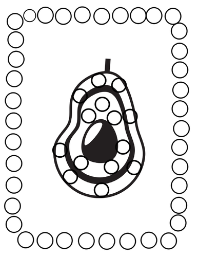 Fruits Dot Markers Colouring Pages, Fruits Farm Printable Dot Markers ...