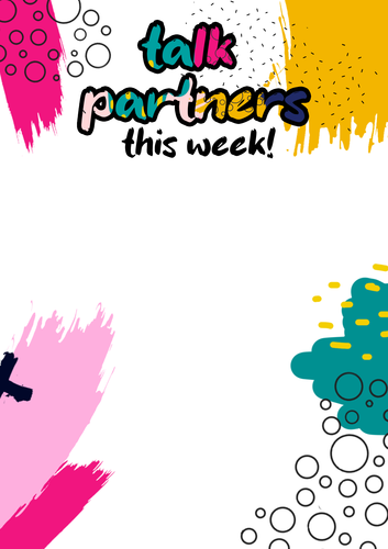 Talk Partners- Powerpoints, Activities and Printables | Teaching Resources