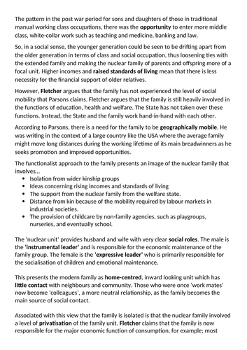 AQA GCSE Sociology FAMILY | Teaching Resources