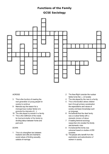 AQA GCSE Sociology FAMILY | Teaching Resources