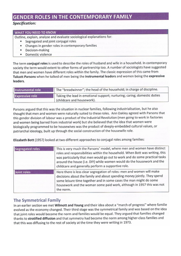 AQA A Level Sociology FAMILY | Teaching Resources