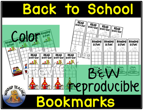 Back to School Reading Bookmarks | Teaching Resources