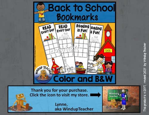 Back to School Reading Bookmarks | Teaching Resources