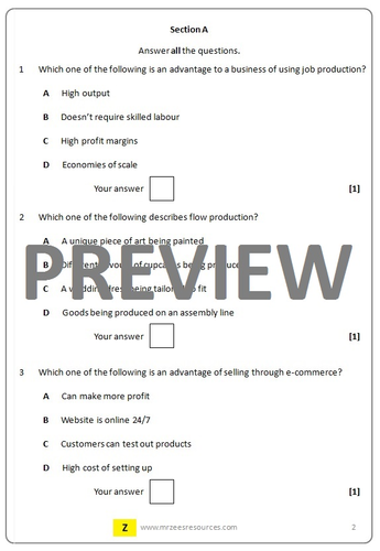 OCR GCSE Business - 4 Operations [Interactive unit assessment ...