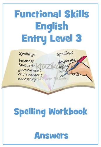 English Functional Skills - Entry Level 3 - Spelling Workbook ...