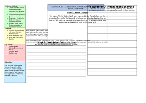 Edexcel 9-1 Lesson 2 The Plains Indian Society | Teaching Resources