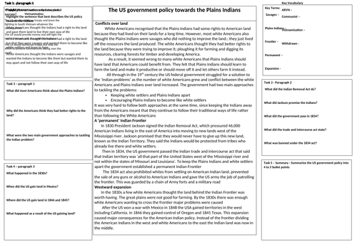Edexcel 9-1 Lesson 4 US government policy | Teaching Resources