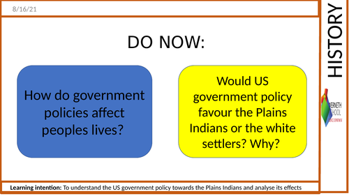 Edexcel 9-1 Lesson 4 US government policy | Teaching Resources