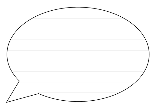 2cm Lined Speech Bubbles A4 | Teaching Resources