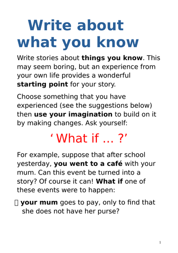 Creative writing - Year 4 resources | Teaching Resources