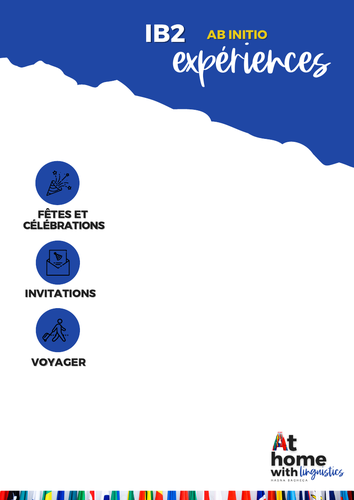 French Vocabulary List Experiences IB2 - Ab Initio | Teaching Resources