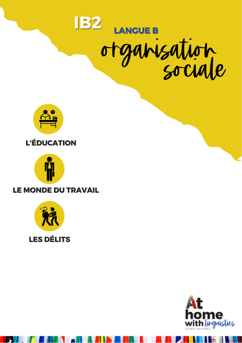 French Vocabulary List Social Organisation IB2 - Langue B | Teaching ...