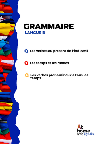 Grammar List French Langue B | Teaching Resources