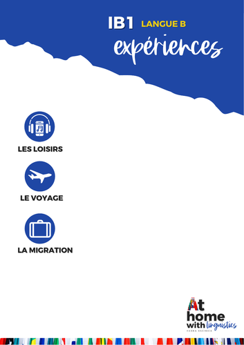 French Vocabulary List IB1 & IB2 Langue B Pack - All 5 themes ...