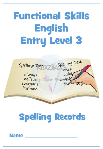 English Functional Skills - Entry Level 3 - Spelling Tests | Teaching ...