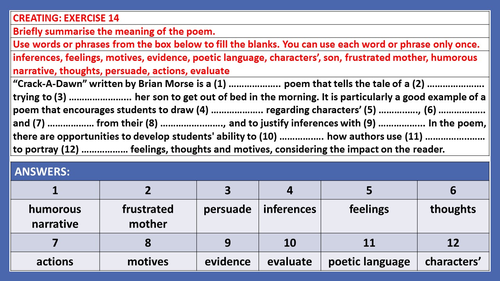 READING A HUMOUROUS POETRY: CRACK-A-DAWN - GOOGLE SLIDES | Teaching ...