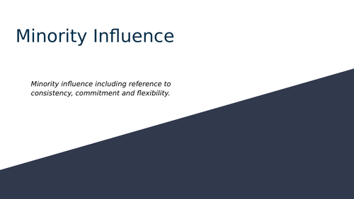 AQA A Level Psychology: Social Influence - Minority Influence and ...