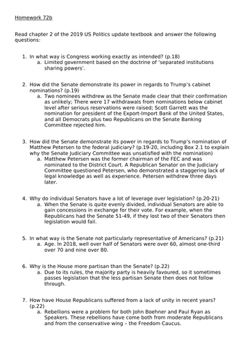 Edexcel A Level USA Politics Lessons 47-48 (The Structure & Powers of ...