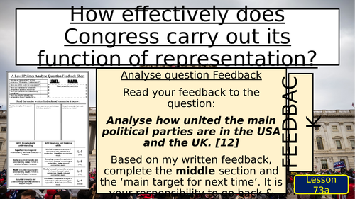 Edexcel A Level USA Politics Lessons 49-51 (The Representation Function ...