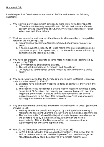 Edexcel A Level USA Politics Lessons 58-61 (Interpretations & Debates ...