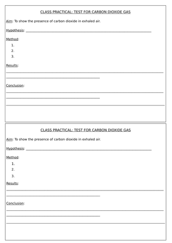 Gas Exchange KS3 Activate Science | Teaching Resources