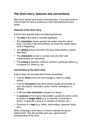 Essay writing: the short story | Teaching Resources