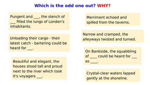 UKS2 - Tudor London setting description - lessons, model and sentence ...