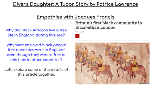UKS2 A Diver's Daughter: A Tudor Story - diary entry of Jacques Francis ...
