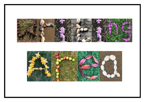 Nature Lettering- Early Years Areas | Teaching Resources