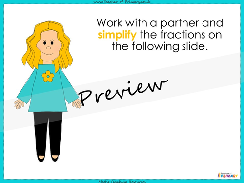 Simplifying Fractions - Year 6 | Teaching Resources