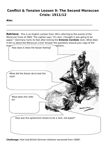Conflict & Tension Lesson 9: The Second Moroccan Crisis: 1911/12 ...