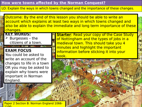 AQA GCSE History - Norman England 1066-1100 | Teaching Resources