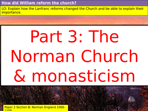 AQA GCSE History - Norman England 1066-1100 | Teaching Resources