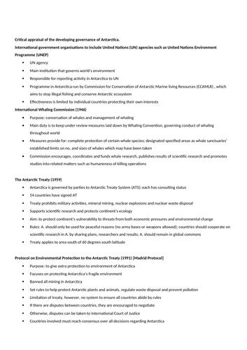 AQA A Level Human Geography Global Systems and Global Governance ...