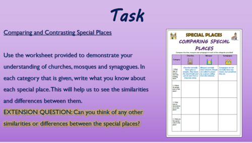 KS1 RE - Comparing Special Places! | Teaching Resources