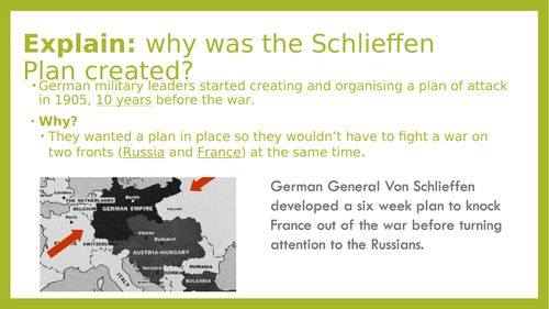Conflict & Tension Lesson 13: The Schlieffen Plan | Teaching Resources