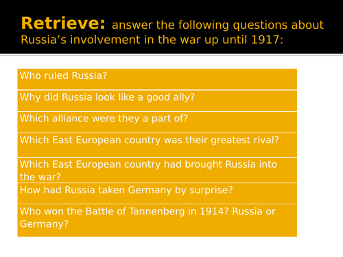 Conflict & Tension: Lesson 22: 1917 – a year of change | Teaching Resources