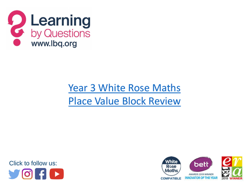 Year 3 White Rose Maths Place Value Block Review | Teaching Resources