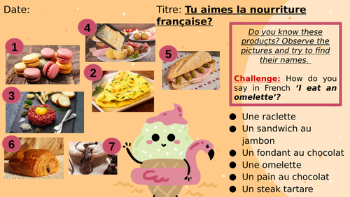 La nourriture (Year 7 or Year 8) | Teaching Resources