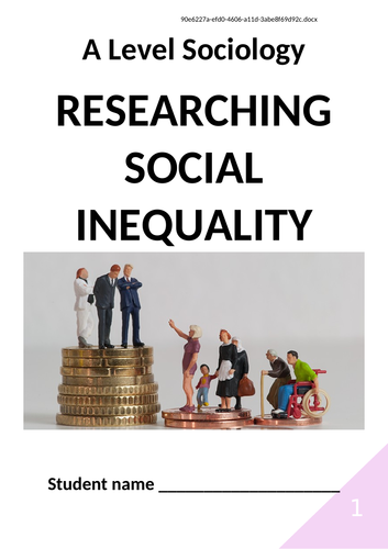 OCR A Level Sociology RESEARCH PROJECT Social Inequality | Teaching ...