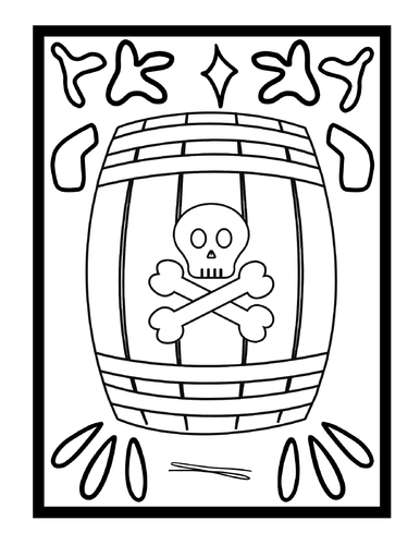 Pirate Colouring Pages, Treasure, Flag, Ship And Map Printable ...