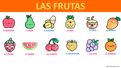 Las frutas - fruits | Teaching Resources