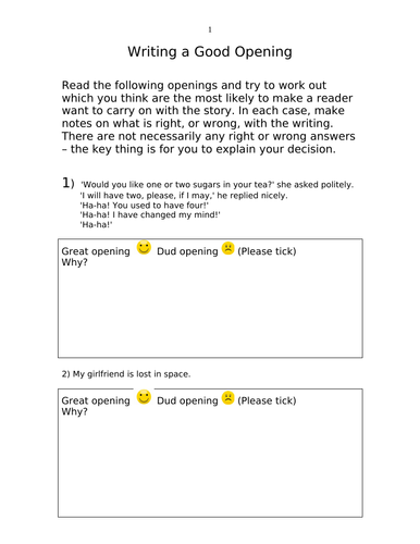 Creative Writing: how to start | Teaching Resources