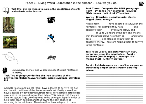 AQA GCSE Geography Exam Question Paper 1 I do, we do, you do revision ...