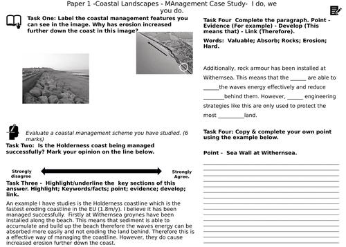 AQA GCSE Geography Exam Question Paper 1 I do, we do, you do revision ...