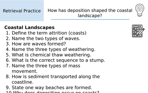 AQA GCSE Geography Coastal Landscapes Full set of Lessons | Teaching ...