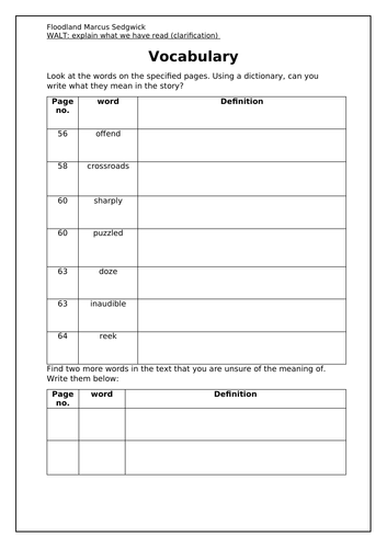 Whole Class guided reading KS2 Floodland Marcus Sedgwick | Teaching ...